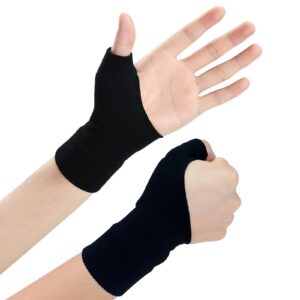 wrist thumb support compression gloves (1 pair), breathable wrist brace compression sleeves with soft gel pads for tendonitis, arthritis, carpal tunnel splint for relieve hand wrist thumb joint pain