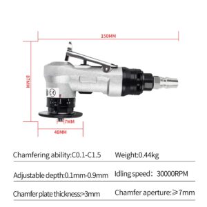 LOONPON Pneumatic Chamfering Tool, 45 Degree Beveling Machine, 1/4 inch Deburring Tool for Metal