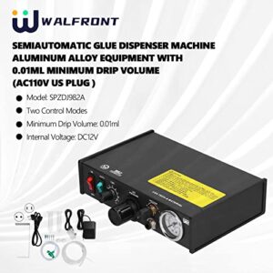 WALFRONT Glue Dispenser Machine Aluminum Alloy Solder Paste Controller Glue Dropper Glue Liquid Adhesive Dispenser with Semi Automatic/Manual Operations(AC110V)