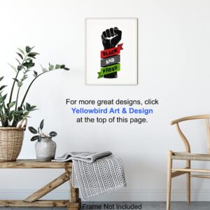 African American Wall Art - Black Art - African American Flag - Black Lives Matter Sign Poster - Black Pride - Black Culture - Civil Rights Afro American Wall Decor - Motivational Gift for Men, Women