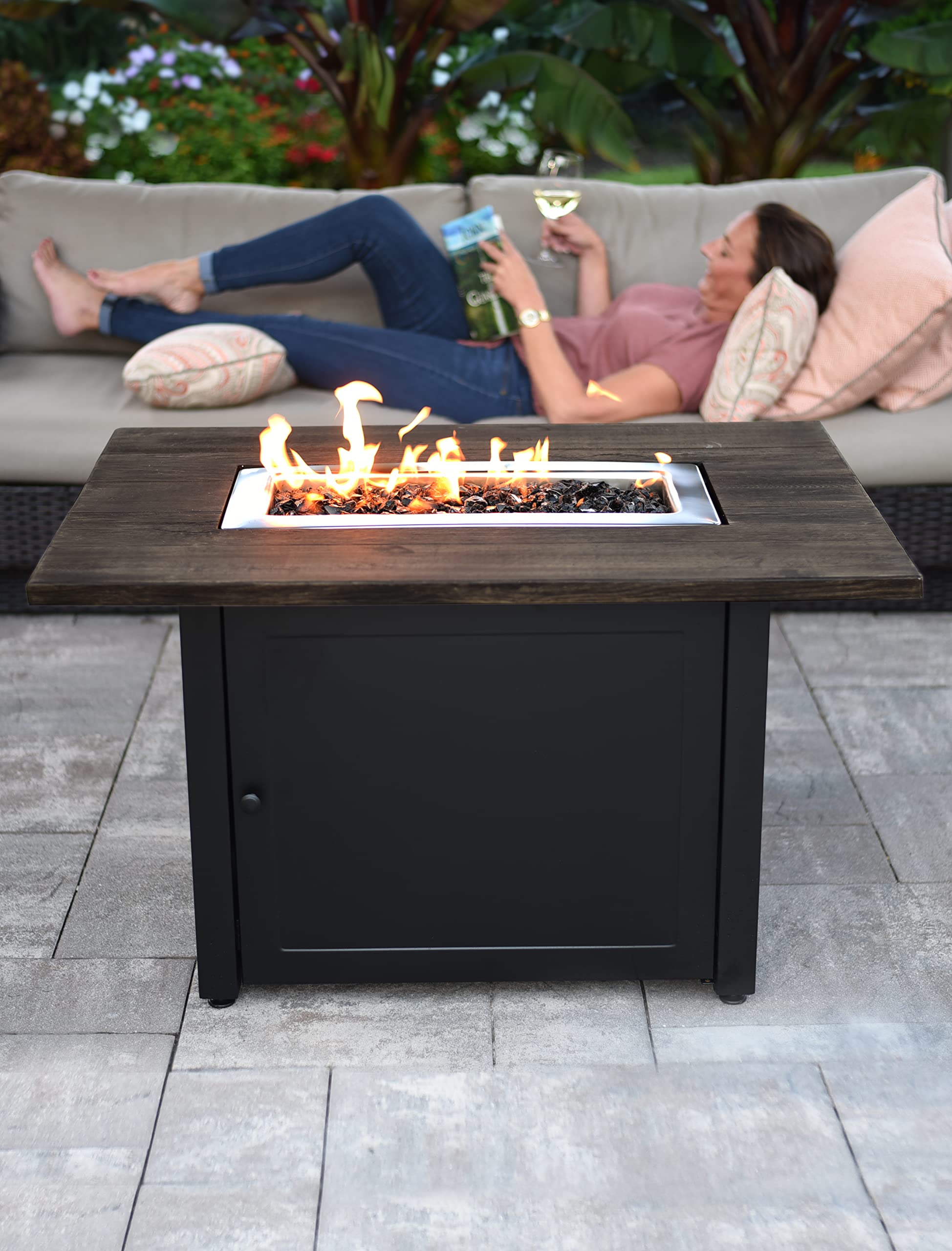 Endless Summer, The Marc, Propane Gas Fire Table 40" X 28" 40,000 BTU