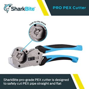 SharkBite Pro PEX Pipe Cutter with Replaceable Blade, PEX, PE-RT, HDPE, Polyethylene Tubing, 25880