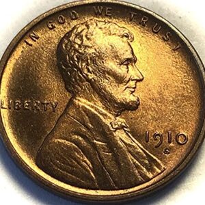 1910 S Lincoln Wheat Cent Red BU Penny Seller Mint State