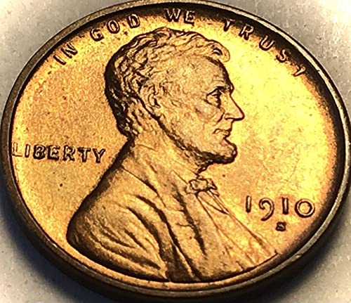 1910 S Lincoln Wheat Cent Red BU Penny Seller Mint State