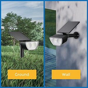 Linkind Solar Spot Lights Outdoor, 6500K Daylight Solar Outdoor Lights, IP67 Waterproof Adjustable Solar Panel Solar Spotlights, Solar Landscape Garden Light for Yard Patio Trees, 4 Pack