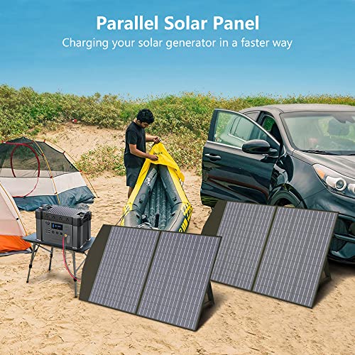 ALLPOWERS S2000 1500Wh Solar Generator with Solar Panels included 2000W Portable Power Station with 2 Foldable Solar Panels 100W for Battery Backup Electric Vehicle RV Emergency