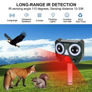 Solar Animal Pest Solar Motion Activated Cat Deterrent Cat Deterrent Outdoor Snake Repellent for Yard Powerful Dog Repellent for Yard Motion Cat Repellent Outdoor Racoon Repellant Products Outdoor