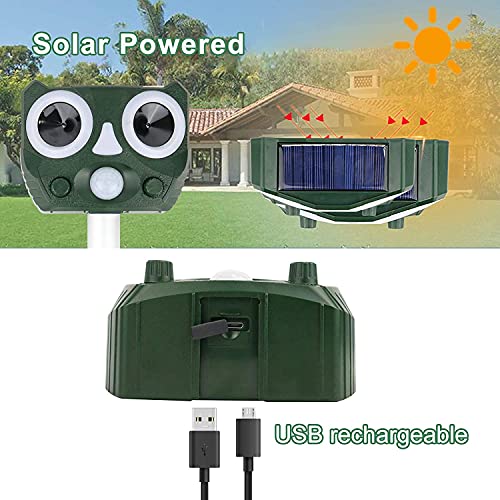 Solar Animal Pest Solar Motion Activated Cat Deterrent Cat Deterrent Outdoor Snake Repellent for Yard Powerful Dog Repellent for Yard Motion Cat Repellent Outdoor Racoon Repellant Products Outdoor