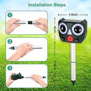 Solar Animal Pest Solar Motion Activated Cat Deterrent Cat Deterrent Outdoor Snake Repellent for Yard Powerful Dog Repellent for Yard Motion Cat Repellent Outdoor Racoon Repellant Products Outdoor