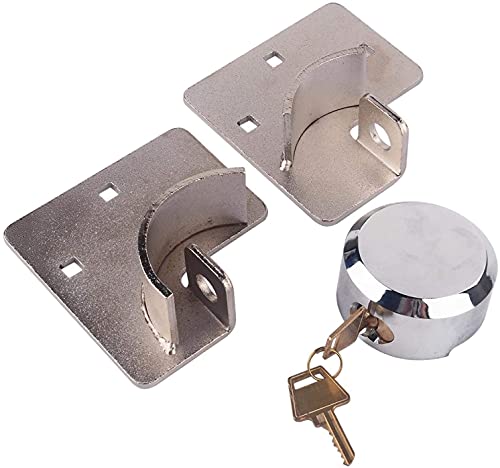 osea 2 Pack Van Door Padlock Heavy Duty Solid Steel Hasp 73MM Garage Shed Door Lock Security Padlock Nut with 4 Keys for Trucks, Gates, Vans and Vending Machines (A)