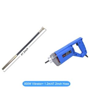 800W Electric Hand Held Concrete Vibrator Power Tool w/ 3.9Ft Shaft to Remove Air Bubbles