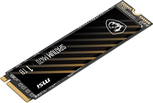 MSI SPATIUM M470 PCIe 4.0 NVMe M.2 1TB Internal SSD PCIe Gen4 NVMe 1.3 3D NAND 3300 TBW (SPATIUM M470 PCIe 4.0 NVMe M.2 1TB)