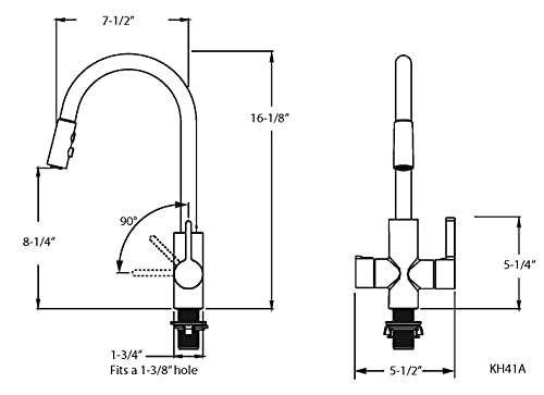 Westbrass KH41AK-20 HotMaster 4 in 1 Kitchen Faucet Kit with Dual Mode Pull Out Spray Head, DigiHot Instant Hot Water Tank and Two in-Line Water Filter System, Stainless Steel