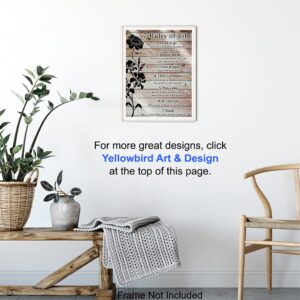 7 Rules Of Life Wall Art - Inspirational Gifts for Women, Men - Motivational Posters, 8x10 - Inspirational Wall Decor - Home Office, Bedroom, Living Room - Inspiring Positive Quotes Wall Decor