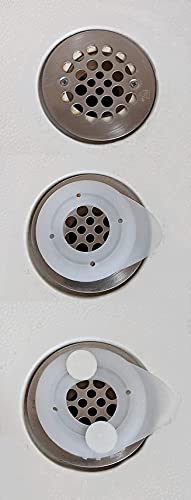 GrandEZ Shower Strainer-Our Hair Catcher Prevents Hair Clogs Immediately, Slips Right Over Your existing pop-up tub Drain or Covers Your Standing Shower Drain Without Moving Out of Place..