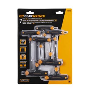 GEARWRENCH 7 Piece SAE T-Handle Ball End Hex Key Set - 83515