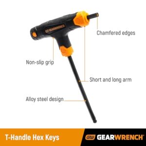 GEARWRENCH 7 Piece SAE T-Handle Ball End Hex Key Set - 83515