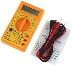 white deer multimeter, dt-830b amp volt ohm tester ammeter voltmeter multifunctional portable lcd digital ohmmeter meter electricians tools(yellow )