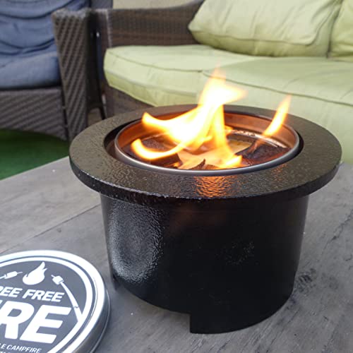 Tree Free Fire – Complete Table Top Fire Pit Bowl Kit - All-Natural Portable Table Top Fire Pit | Perfect Camping Gifts for Backyard Entertaining