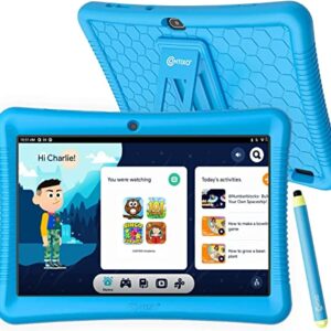 Contixo Kids Tablet K102, 10-inch HD, Ages 3-7, Toddler Tablet with Camera, Parental Control, Android 10, 32GB, WiFi, Learning Tablet for Children, Teacher's Approved Apps and Kid-Proof Case, Blue