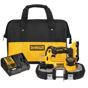 dewalt atomic 20v max* brushless cordless 1-3/4 in. compact bandsaw kit (dcs377q1)