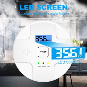 3 Pack Combination Smoke Carbon Monoxide Alarm Detector Battery Operated, Portable Smoke and Co Alarm for Home Bedroom Travel，Easy to Install