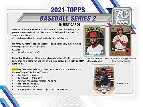 2021 Topps Series 2 Baseball Factory Sealed Hobby Box 24 Packs of 14 Cards. 1 RELIC OR AUTO PER BOX. MASSIVE 344 Cards, Chase rookie cards of an Amazing Rookie Class such as Ke-Bryan Hayes, Jake Cronenworth, Zach McKinstry, Estevan Florial, Shane McClanah