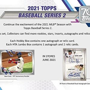 2021 Topps Series 2 Baseball Factory Sealed Hobby Box 24 Packs of 14 Cards. 1 RELIC OR AUTO PER BOX. MASSIVE 344 Cards, Chase rookie cards of an Amazing Rookie Class such as Ke-Bryan Hayes, Jake Cronenworth, Zach McKinstry, Estevan Florial, Shane McClanah