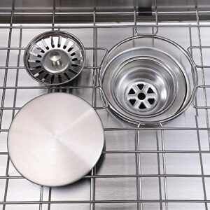 VESLA HOME 30 inch Drop in Kitchen Sink, Topmount Single Bowl Stainless Steel Handmade RV Kitchen Sinks with Dish Grid and Drain Cap