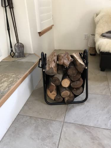 Rocky Mountain Goods Fireplace Log Holder with Removable Canvas Firewood Carrier - Firewood Rack Holds the Wood and the Removable Canvas Tote Makes Hauling Wood Easy and Convenient - 2 Products in One