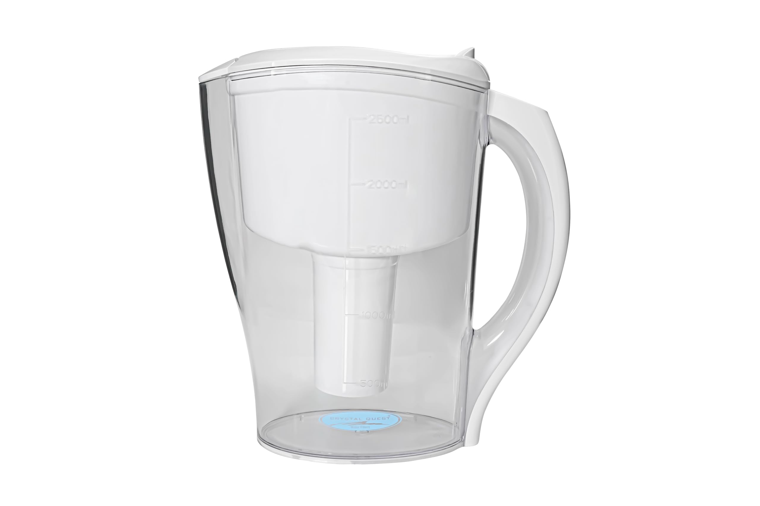 Water Pitcher Filter System | Light Blue/Smart + Fluoride Removal | Crystal Quest