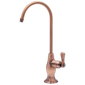 express water deluxe water filter faucet – brushed copper faucet – 100% lead-free drinking water faucet – compatible with reverse osmosis water filtration systems