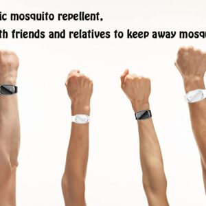 Wskvlcg Ultrasonic Mosquito Repellent Bracelet Watch, USB Rechargeable Anti Mosquito Repeller Wristband Suitable for Adults and Kids - Mosquito Insect Repellent Band (2 Pack, White) (M1)