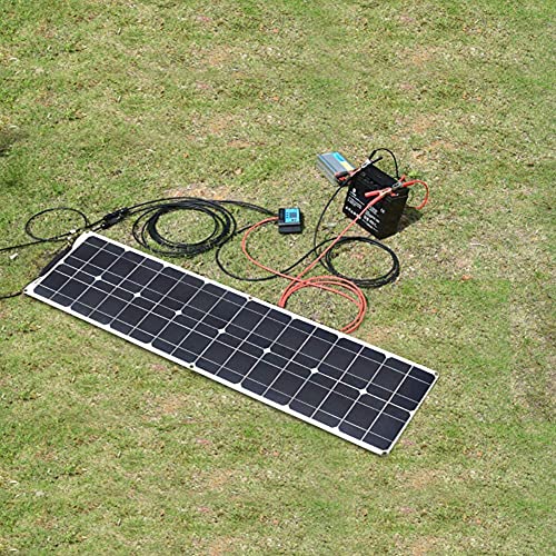 Socentralar Flexible Solar Panel 50W, Monocrystalline 50W Solar Panel Kit with 12V/24V 10A Controller,Extension Cable for Battery,Car,Yacht,Boat,RV