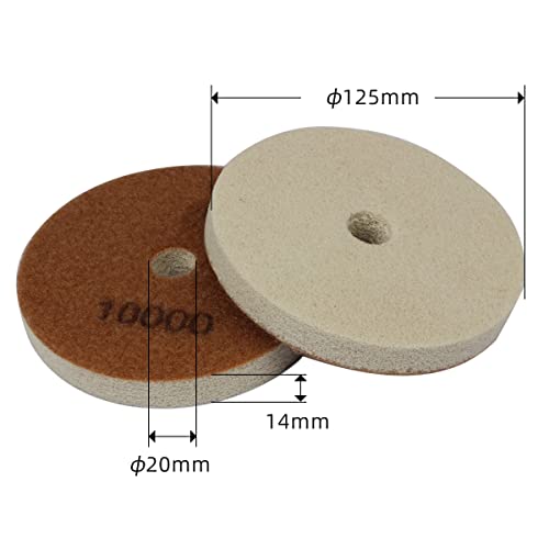 4" Diamond Sponge Fiber Polishing Pad 300-10000 Grit - Polishing Tile Stone Marble Concrete Ceramics Glass 7set