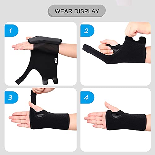 TXJ Sports Carpal Tunnel Wrist Brace Night Support for Women Men Left Right Hand Ulnar Wrist Pain Nerve Brace Hand Braces Wrist Support(Right hand,Pack of 1)