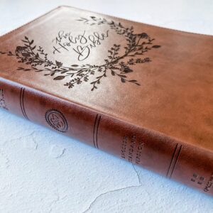 Hand Lettered and Laser Engraved ESV Wide Margin Bible, Personalized Gift, Custom Name Engraving Available