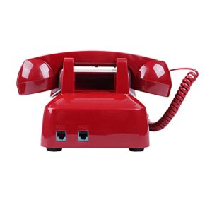 Benotek Landline Phone for Home Retro Amplified Single Line Corded Desk Telephone with Extra Loud Ringer Land Line House Phone Old Fashion Telephones for Seniors (Red), black