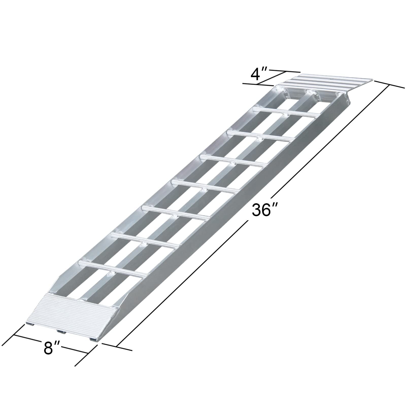 VENDAV Aluminum 2PC Shed Ramps Loading Ramps Mower Ramps for Shed Capacity 1500 Pounds - 8" Wide, 36" Long