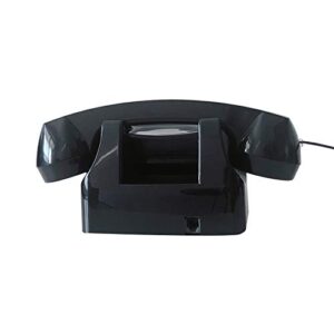 Benotek Beneno Black Retro Landline Telephone Classic Rotary Design Old Fashioned Corded Desk Phone with Ringer for Home and Office, Basic 80s Phones for Senior People