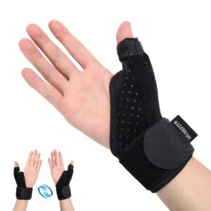 thumb splint brace for right and left hand-reversible wrist and thumb brace support for trigger thumb, arthritis, tendonitis,thumb tenosynovitis, sprained thumb-universal size for women and men