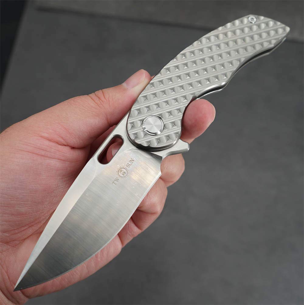 TwoSun M390 Blade TC4 Titanium Handle Pocket Folding Knife TS177 Maverick