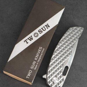 TwoSun M390 Blade TC4 Titanium Handle Pocket Folding Knife TS177 Maverick