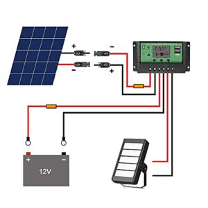 Kohree Solar Crimping Tool Cable Connector + 10 AWG 20 FT Solar Panel Cable Wire Extension Cable