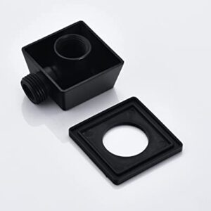 Square Wall Elbow for Hand Held Shower, Matte Black