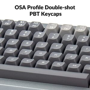 Keychron Q1 75% Layout RGB Hot-swappable Wired Custom Mechanical Keyboard, QMK/VIA Programmable Macro with Gateron G Pro Blue Switch Double Gasket Compatible with Mac Windows Linux (Grey) -Version 2