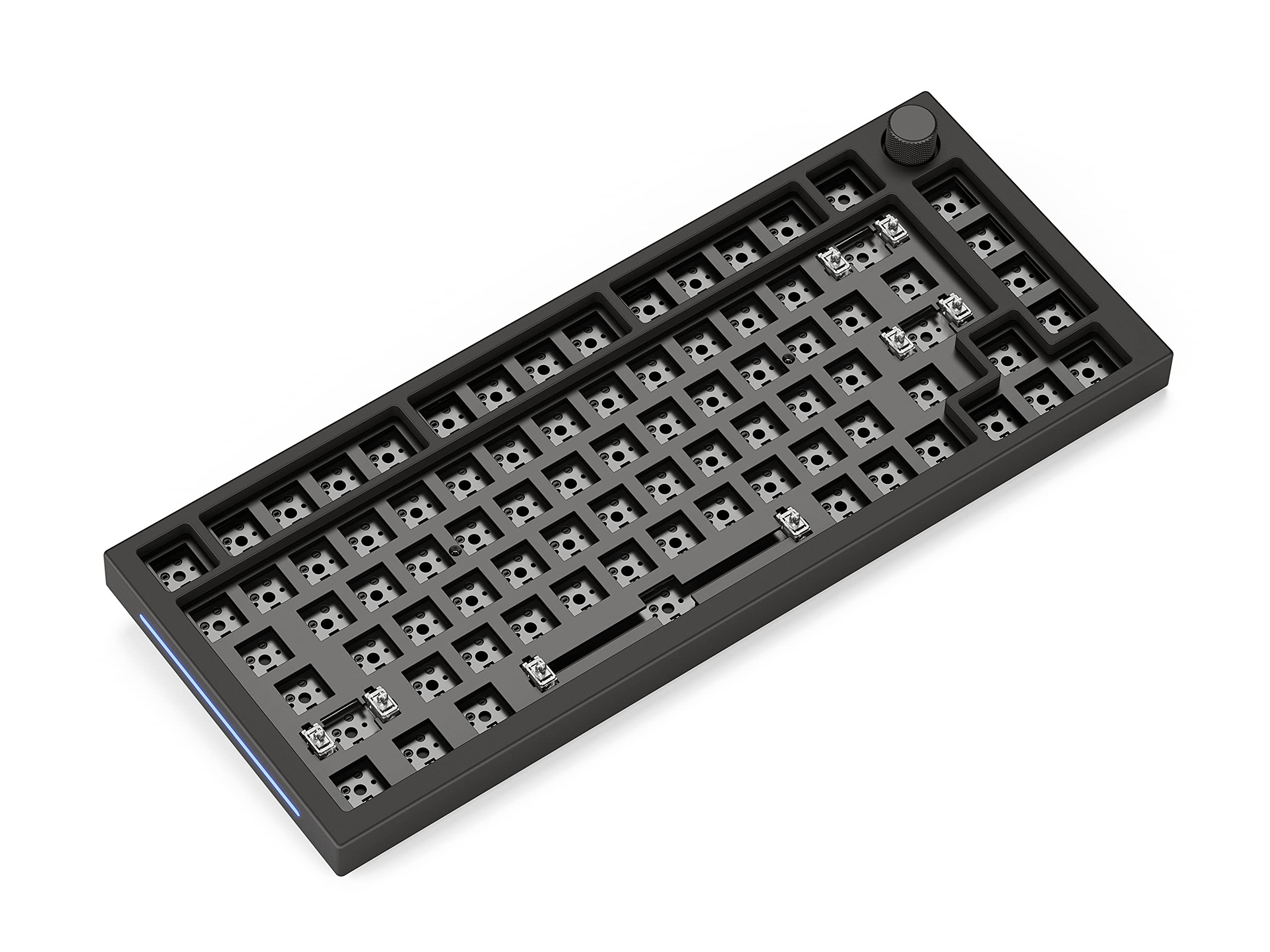 Glorious Gaming GMMK PRO 75% Barebones Black (Frame Only) - Modular Mechanical Gaming Keyboard, TKL Size (75%), 3.3lb Frame, RGB, Fully Customisable, 5-Pin Switch Support