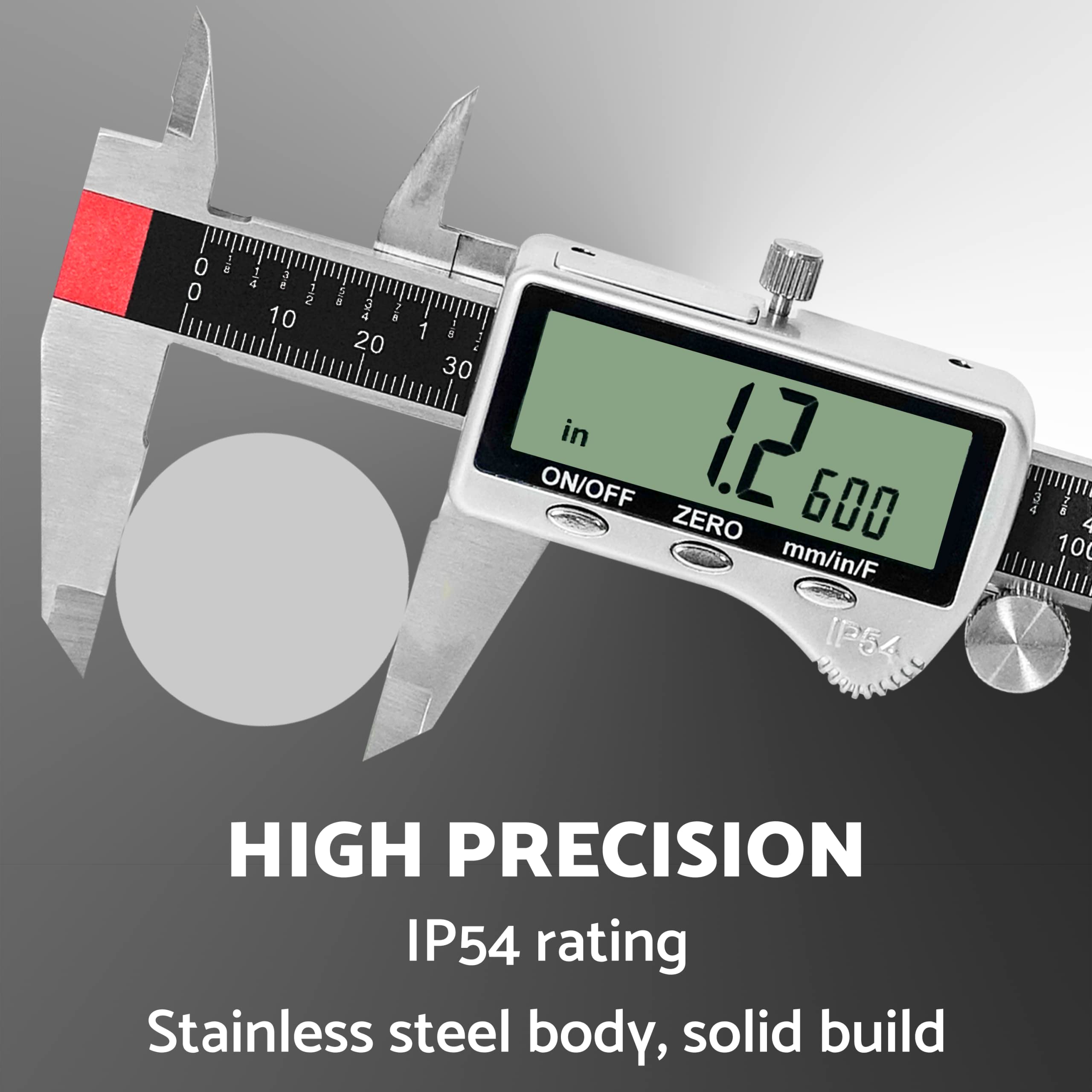 Caliper Measuring Tool 6 inch / 150 mm, Digital Caliper with Extra Large LCD Screen, Digital Micrometer Caliper Vernier IP54 by S&F STEAD & FAST