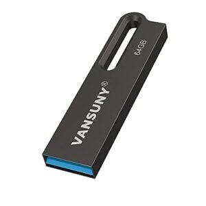 vansuny 64gb flash drive metal waterproof usb drive usb 3.0 ultra high speed memory stick, portable thumb drive for pc/tablets/mac/laptop