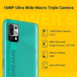 UMIDIGI Power 5 Unlocked Cell Phones, 6150mAh Battery+ 6.53" HD Display Smartphone with 16MP AI Triple Camera,128GB Dual SIM Android Phone